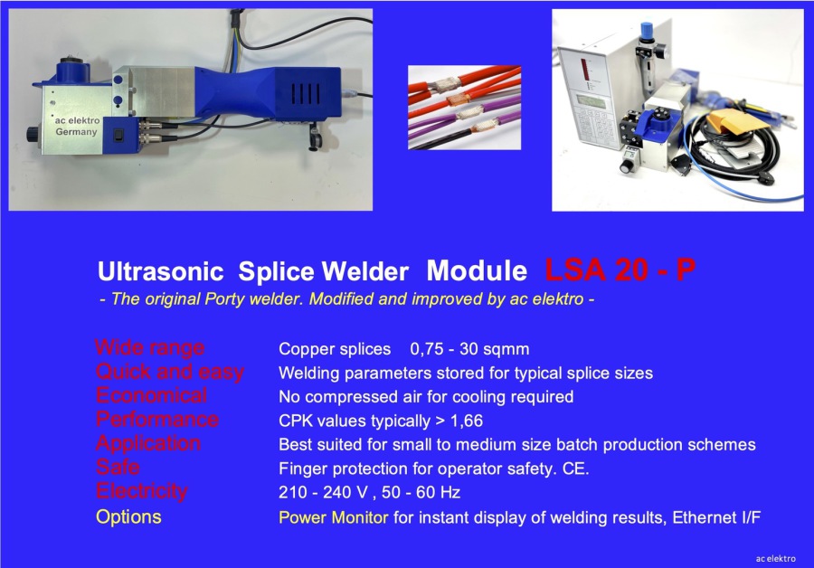 Ultrasonic Splice Welder